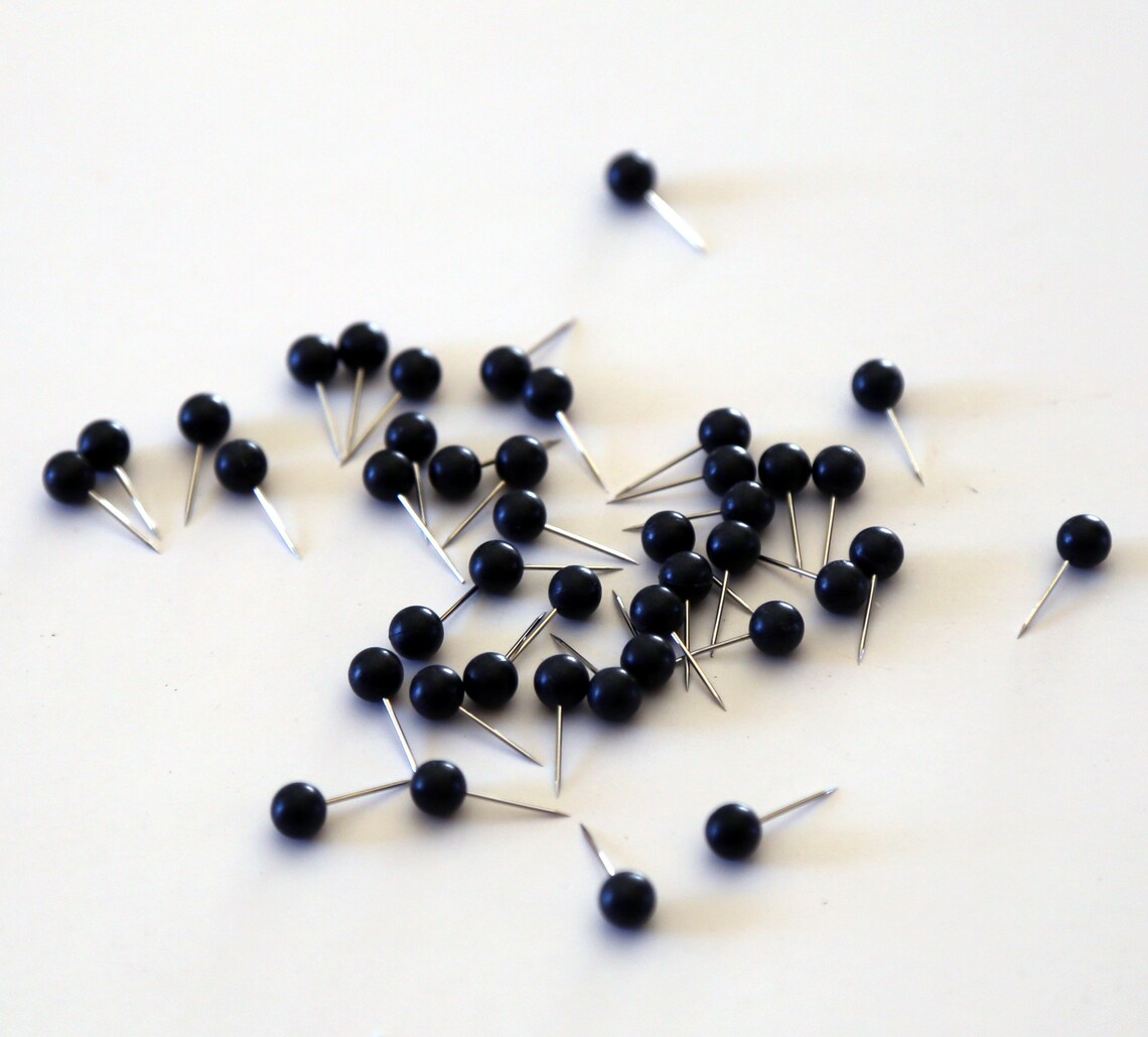 Industrial Detailed Push Pin Travel Map World 3 Panel Set | Etsy