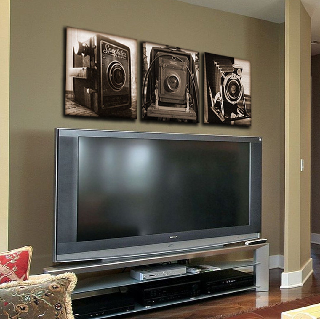 Vintage Cameras on Canvas - Set of 3 Prints - Etsy