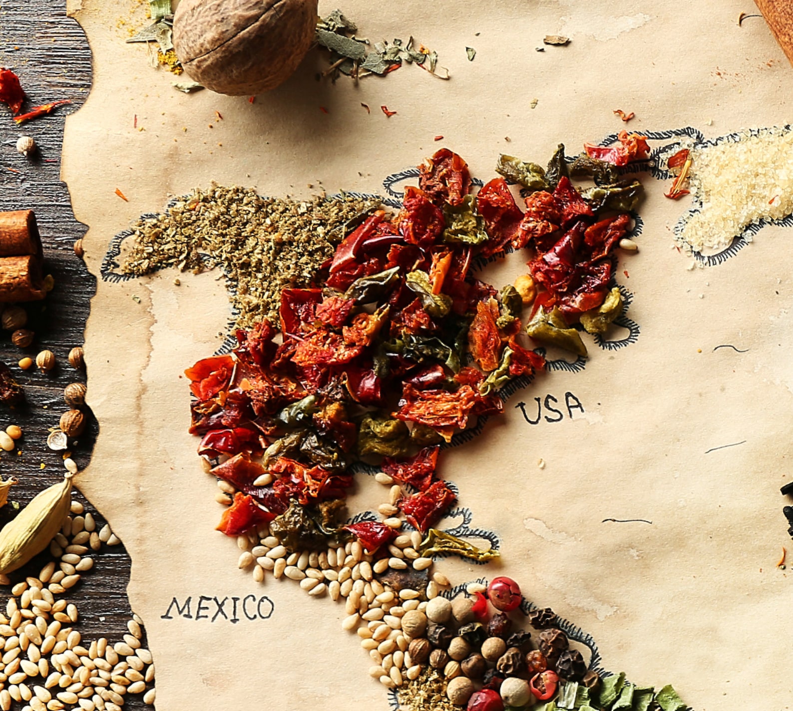 World Spice Map World Map Canvas Art Custom Map World Map - Etsy