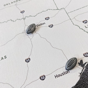 Metal Football Push Pins, Football Pushpins, Lapel Pin - Etsy