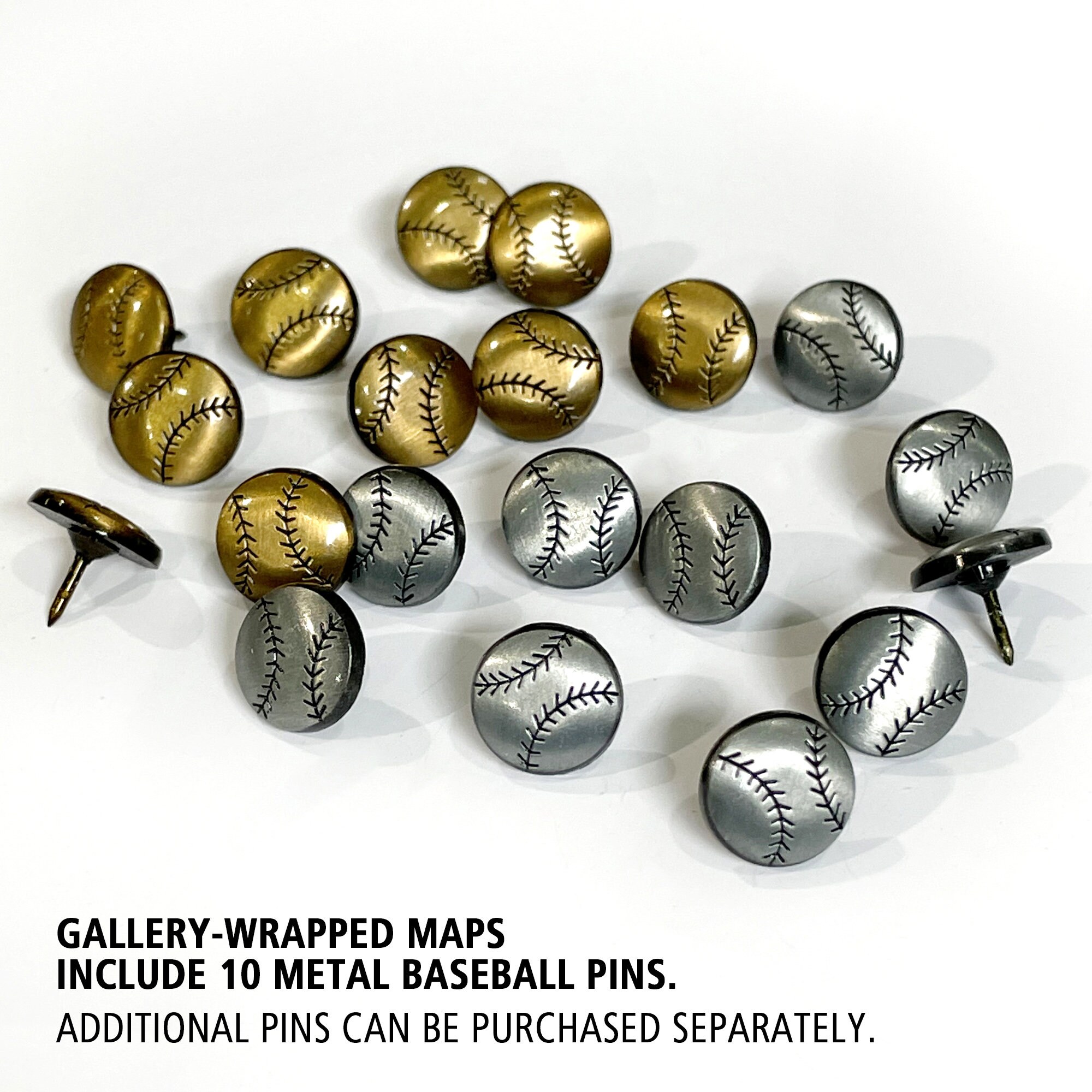 Executive Baseball Stadium Tour Map Push Pin Map for Ballpark | Etsy Canada