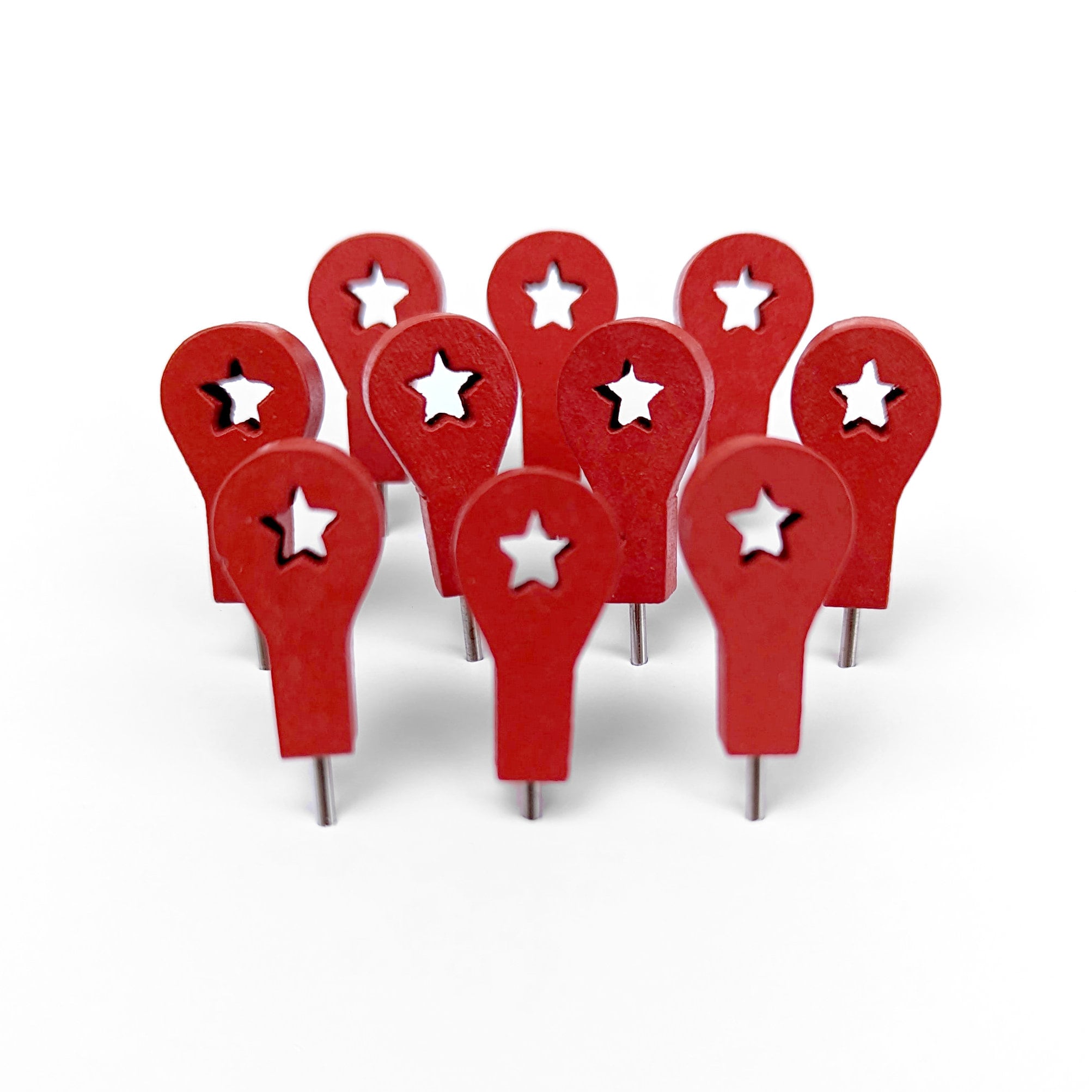 Red Star Push Pins for Tracking Travel, Wooden 3D Destination Map ...