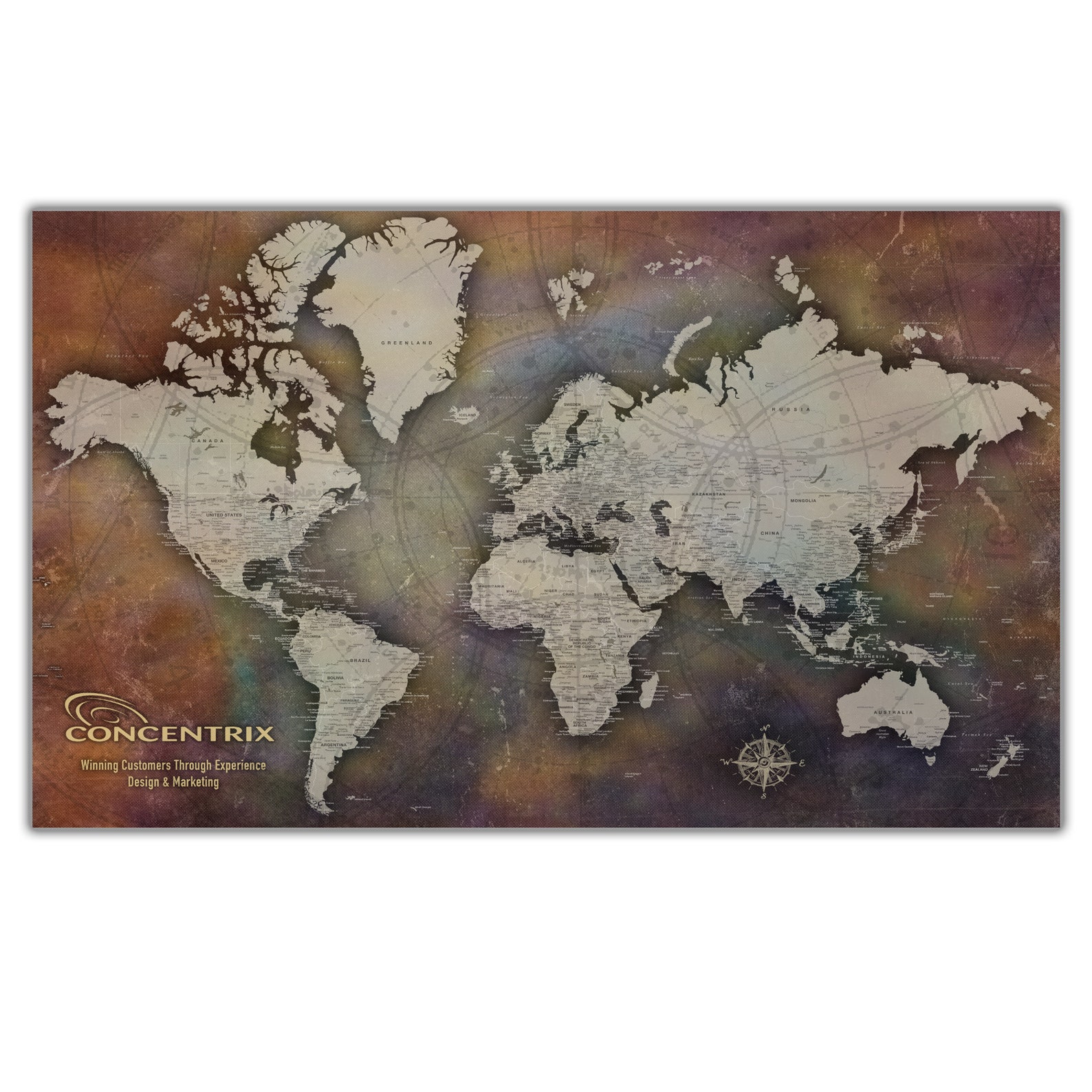 World Map With Your Logo, AIRBNB Personalized Map, Use Push Pins to ...