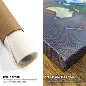 Detailed Collaged Push Pin Travel Map - Single Panel, Push Pin World ...