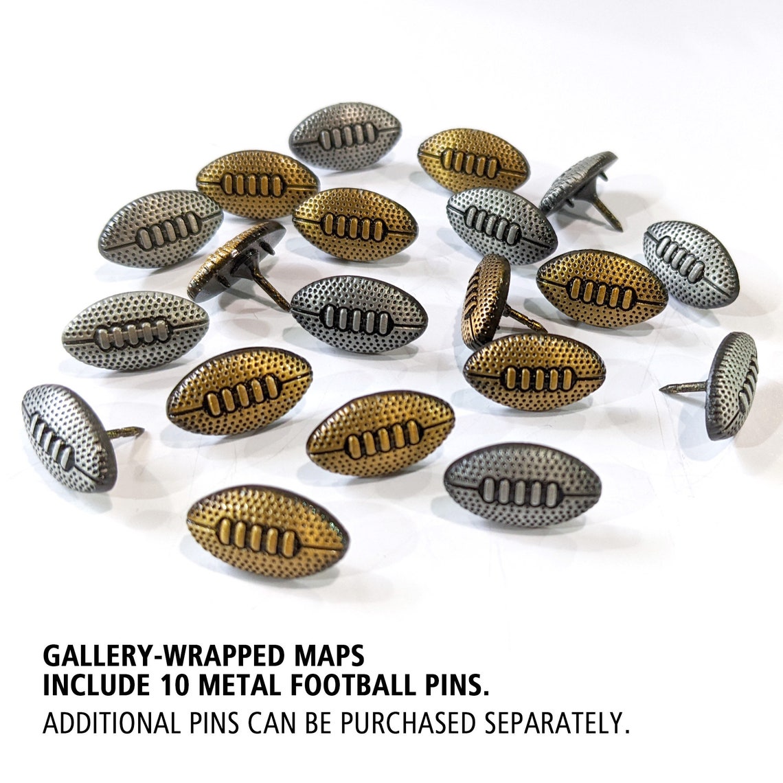 Vintage Football Stadium Tour Map Push Pin Map for Stadium - Etsy