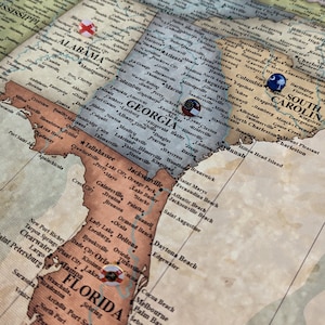 Flags of the United States Push Pins; Set of 51 Metal Pins, Track Your ...