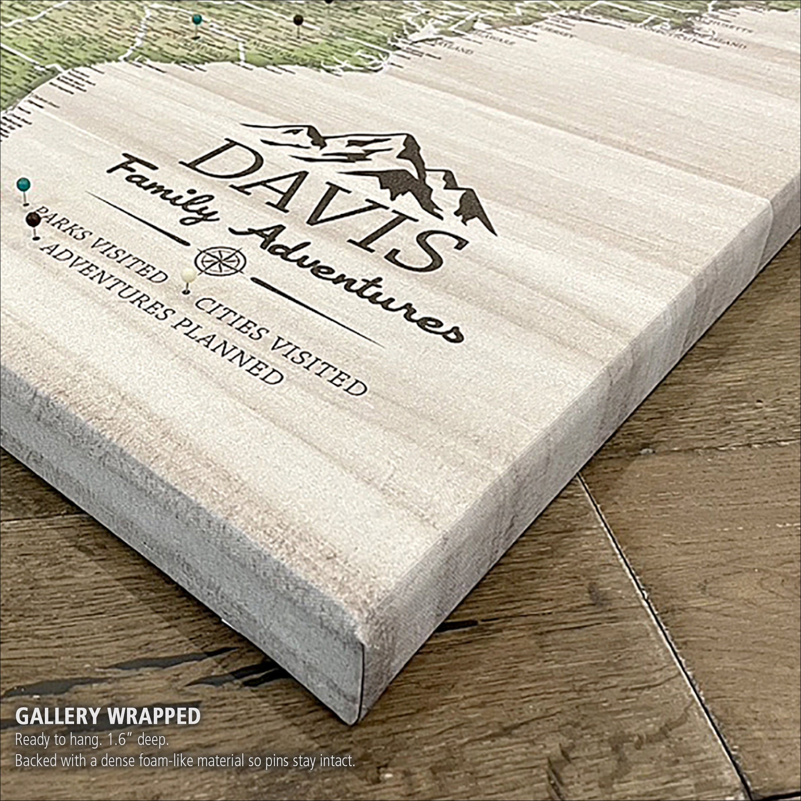 Large Push Pin Kids USA Map Personalized Wall Art Canvas - Etsy