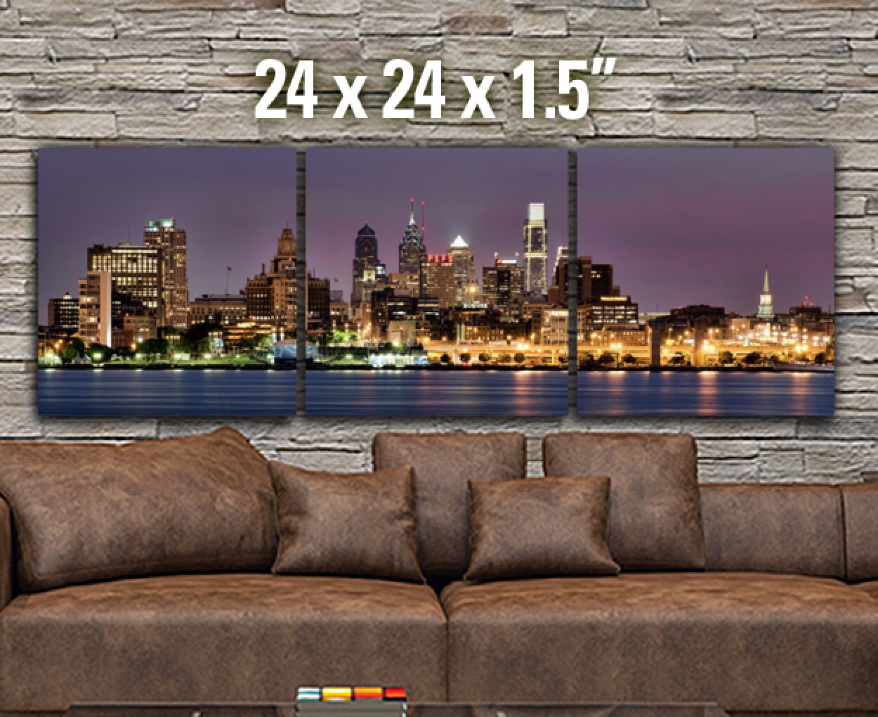 Philadelphia Skyline on Canvas, Large Wall Art, Philadelphia Print ...