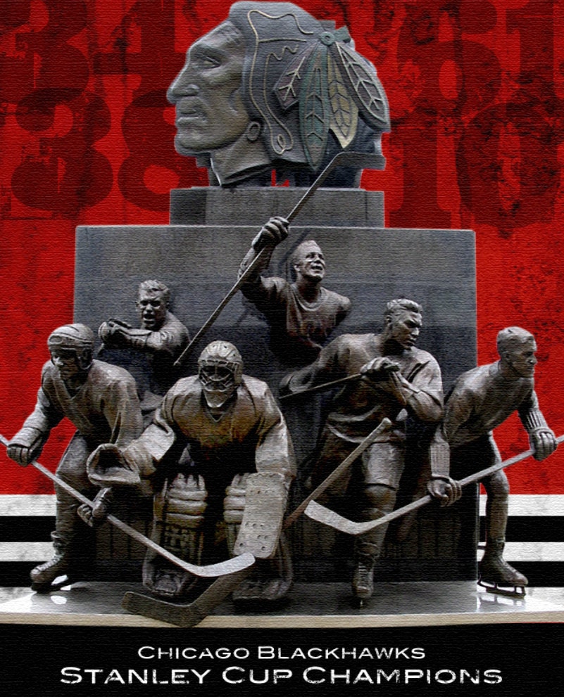 Blackhawks Canvas Set Art Prints. Set of 4. Chicago Blackhawk | Etsy