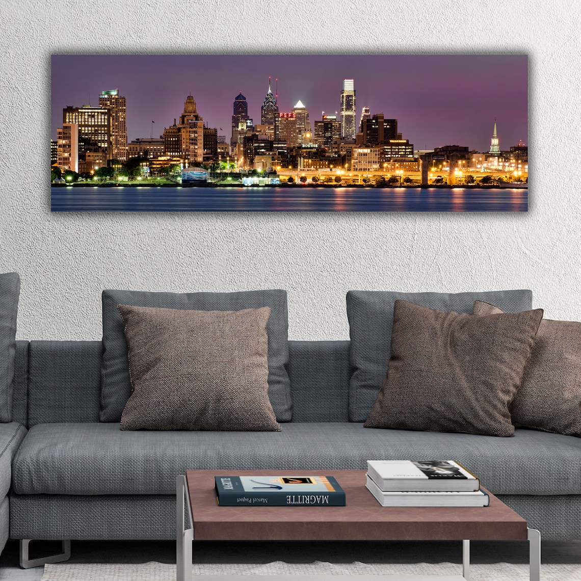 Philadelphia Skyline on Canvas, Large Wall Art, Philadelphia Print ...