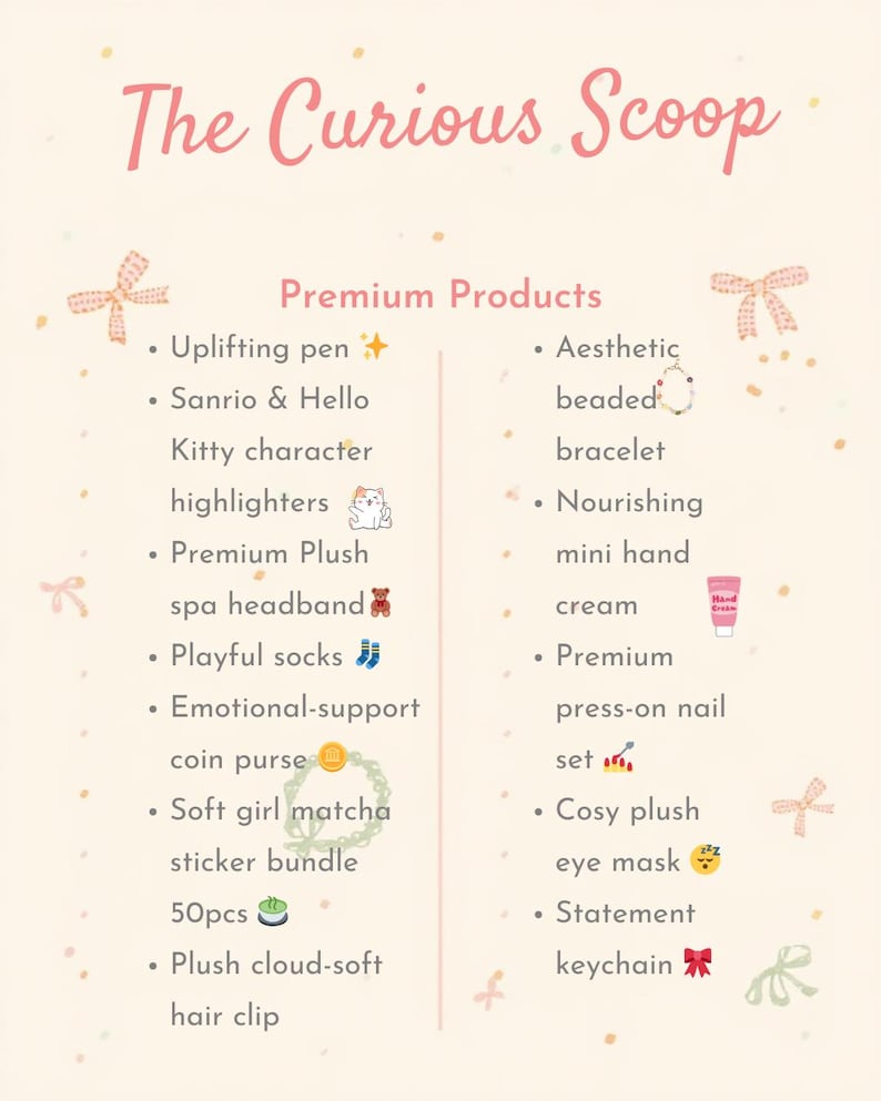 Mystery Scoop Box | Self-care Surprises, Plush Accessories - Etsy Australia