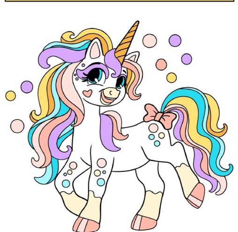 Unicorn Coloring Book for Kids | Printable Pages | Cute Magical ...