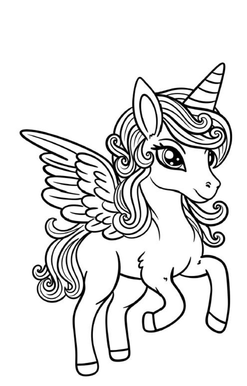 Unicorn Coloring Book for Kids | Printable Pages | Cute Magical ...