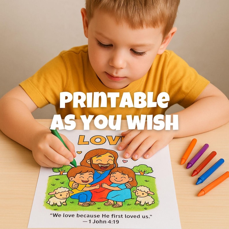 Kids Bible Verse Coloring Pages: Christian Printables (PDF Download) - Etsy