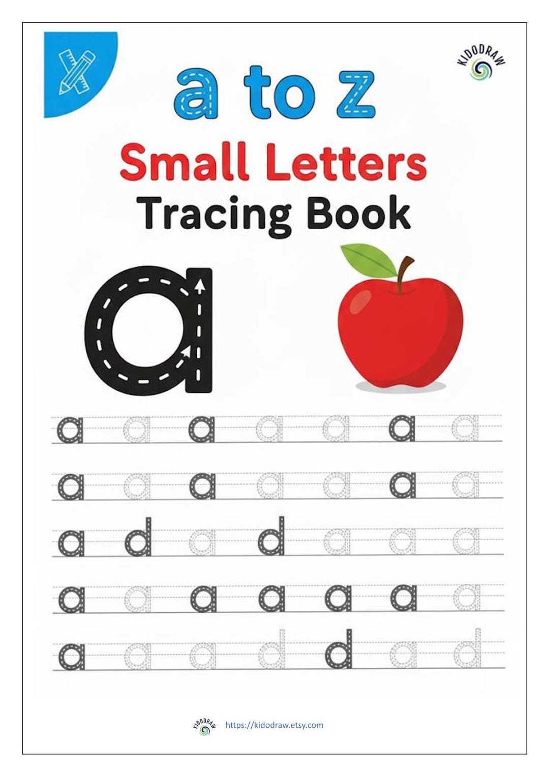 A to Z Small Letters Tracing Book - Pdf - Etsy