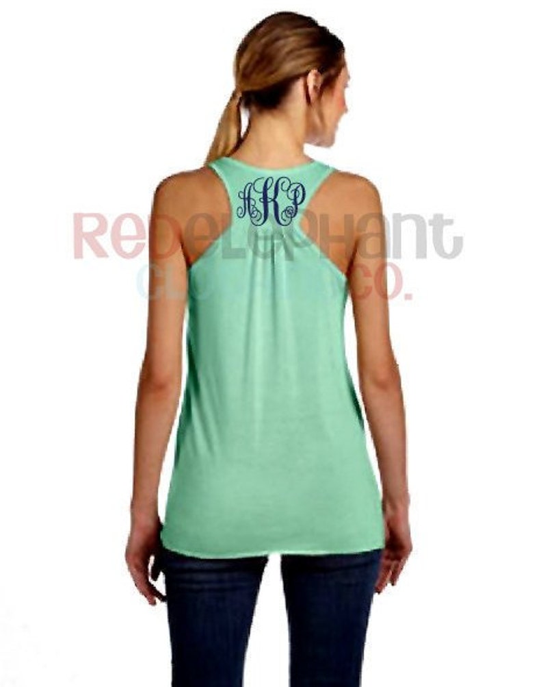 Monogram Tank Top for Ladies Personalized Racerback Tank Top | Etsy