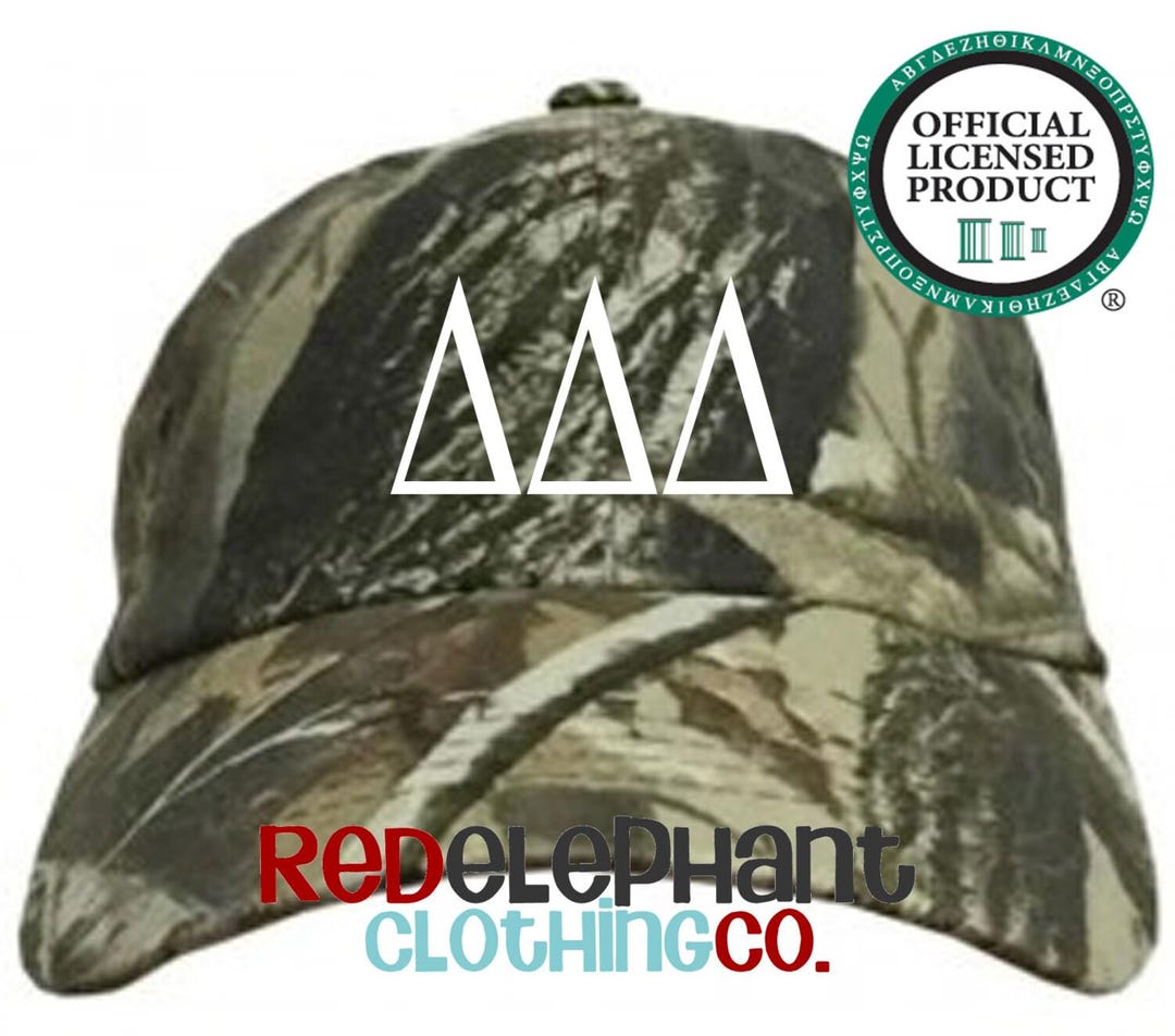Delta Delta Delta Camo Baseball Hat, Tri Delta Camouflage Cap, Sorority ...