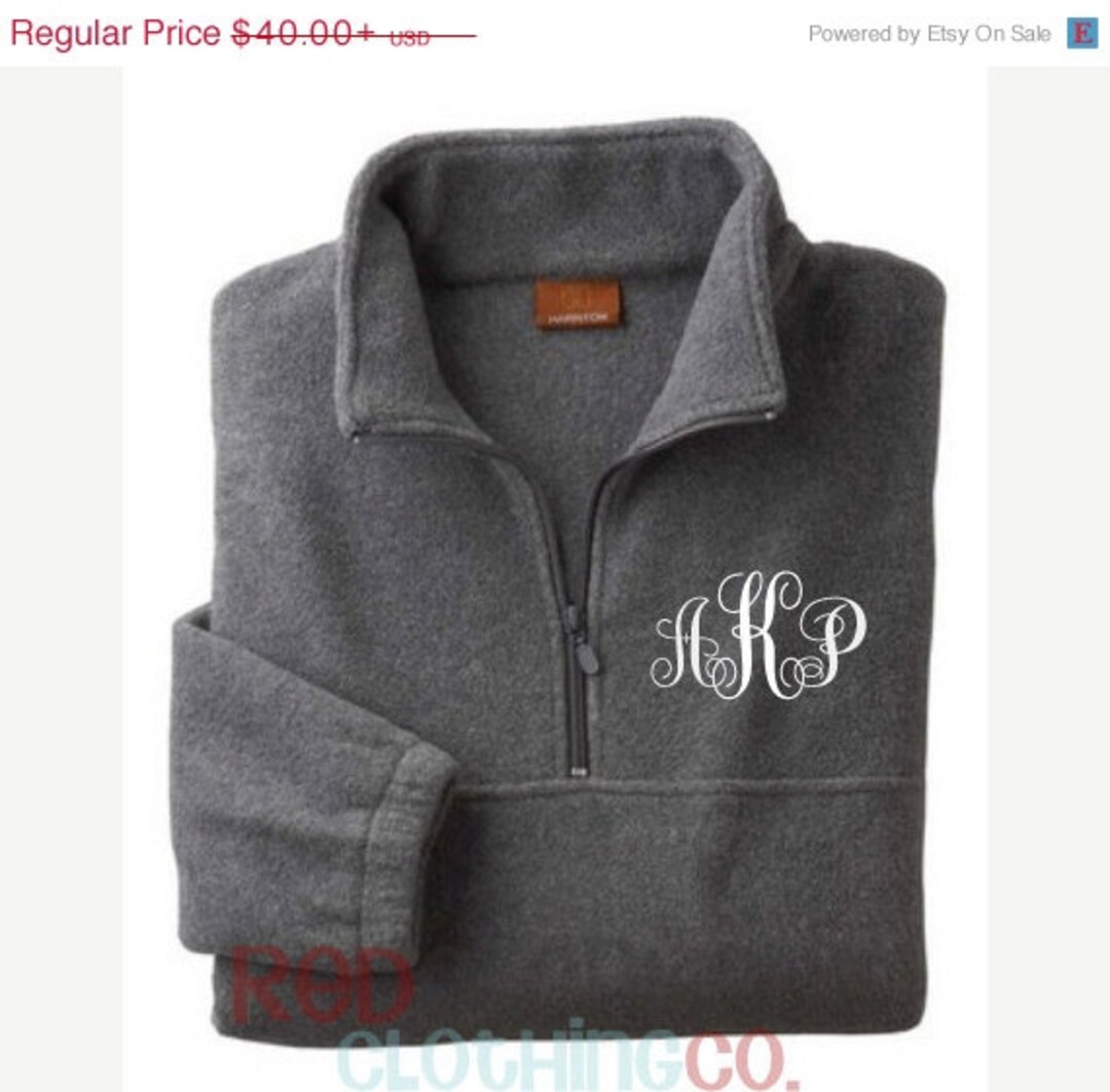 Monogram Fleece Pullover, Personalized Monogram Sweatshirt, Oversized ...