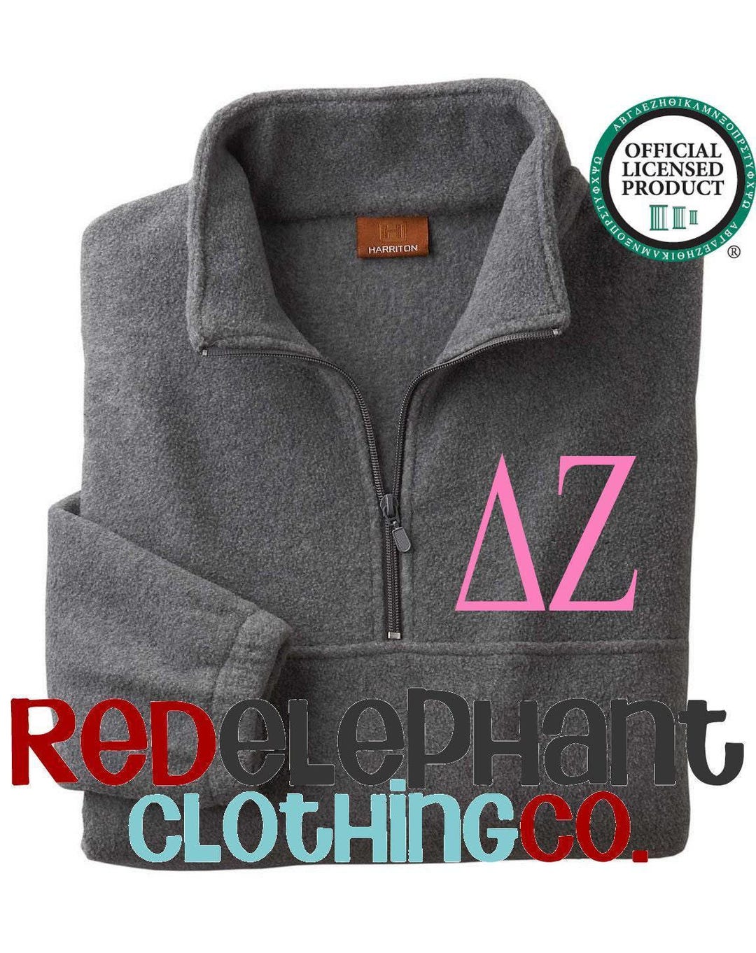 Delta Zeta Jacket Unisex Fit Quarter Zip Fleece Pullover Sweatshirt for ...