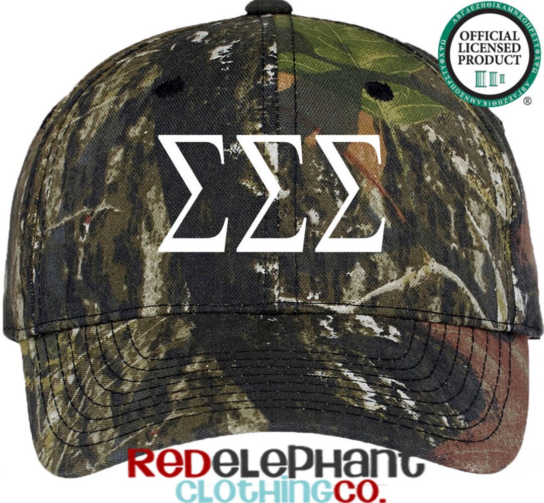 Sigma Sigma Sigma Camo Baseball Hat, Tri Sig Camouflage Cap, Sorority ...