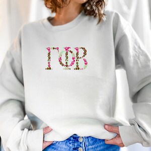 Sigma Sigma Sigma Embroidered Crewneck Sweatshirt, Tri Sig Pullover ...