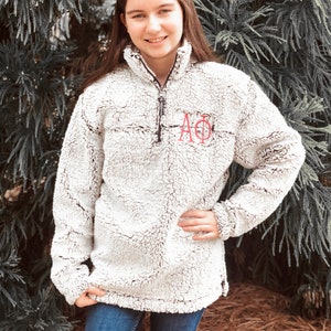 Kappa Delta Sherpa, Sorority Sherpa, Monogram Pullover, Monogram Zip ...