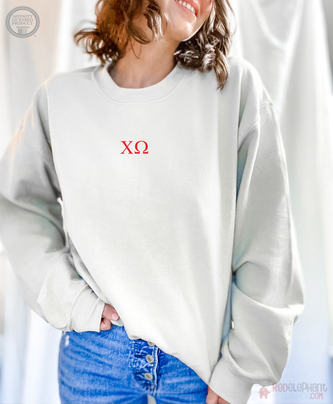 Chi Omega Embroidered Sweatshirt, Chi O Crew Neck Pullover Sorority ...