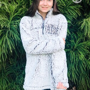 Delta Zeta Sherpa, Sorority Sherpa, Monogram Pullover, Monogram Zip ...