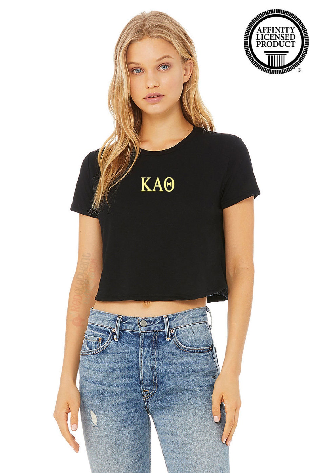 Kappa Alpha Theta Crop Top Embroidered Greek Letters Sorority - Etsy