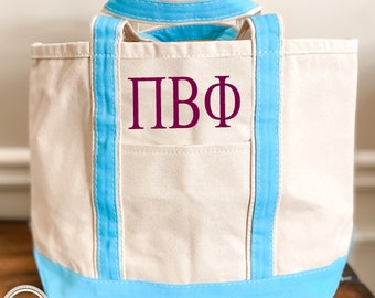 Pi Beta Phi I Love Heart Sorority Tote Bag Pi Phi College - Etsy