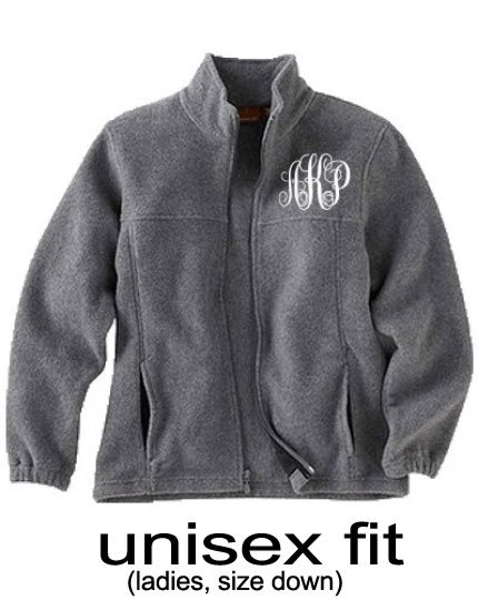 Monogrammed Full Zip Jacket Monogrammed Fleece Jacket - Etsy