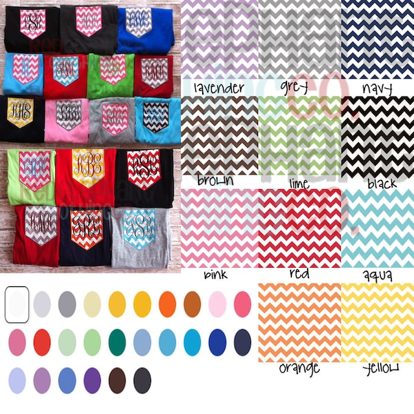 Monogram Pocket Tee - Etsy