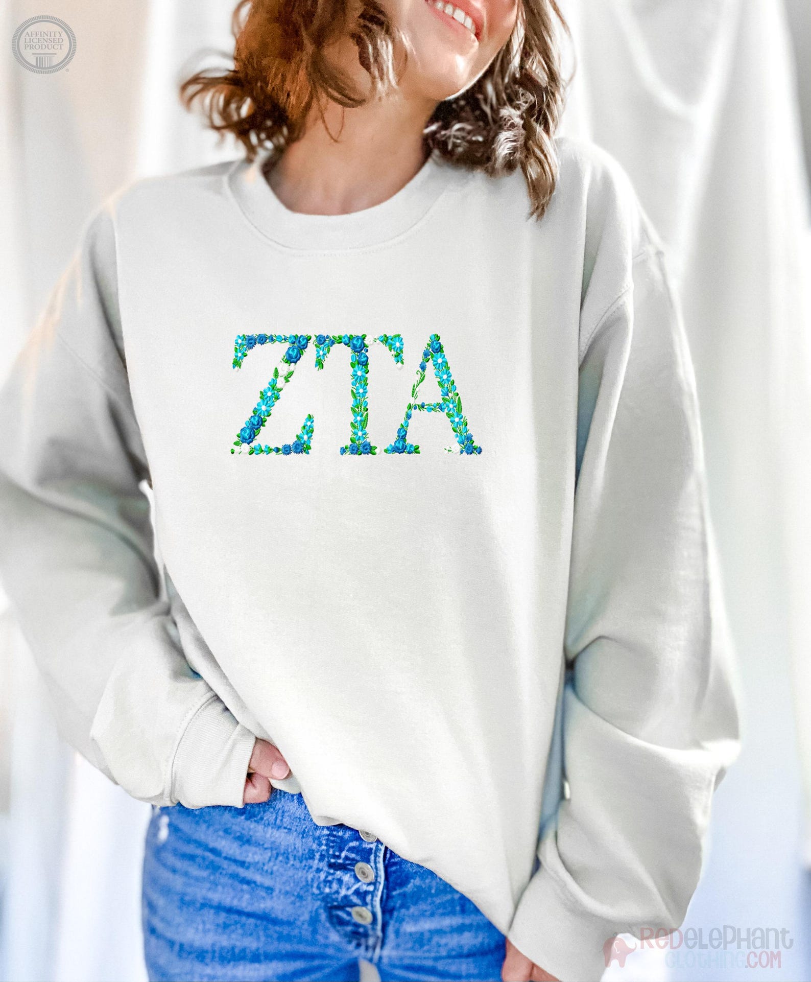 Kappa Kappa Gamma Embroidered Sweatshirt, KG Crew Neck Pullover ...