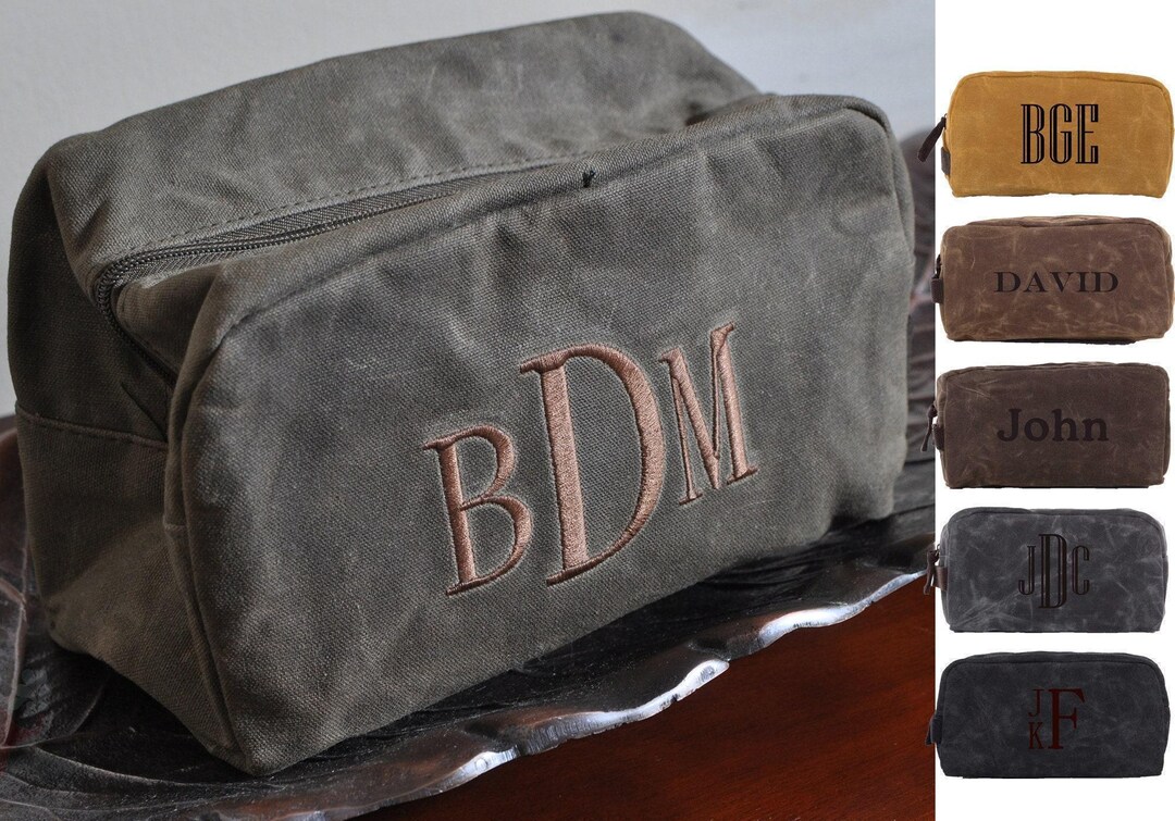Personalized Mens Toiletry Bag, Monogram Travel Bag for Overnight ...