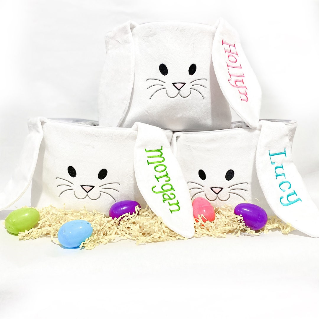 Personalized Easter Basket for Kids, Embroidered Easter Tote for ...