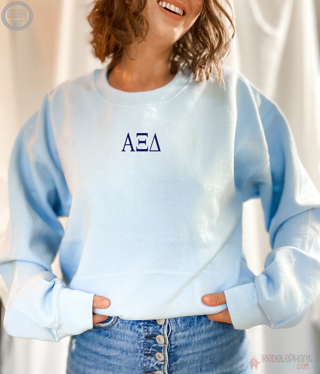 Alpha Xi Delta Embroidered Sweatshirt, Axid Crew Neck Pullover Sorority ...