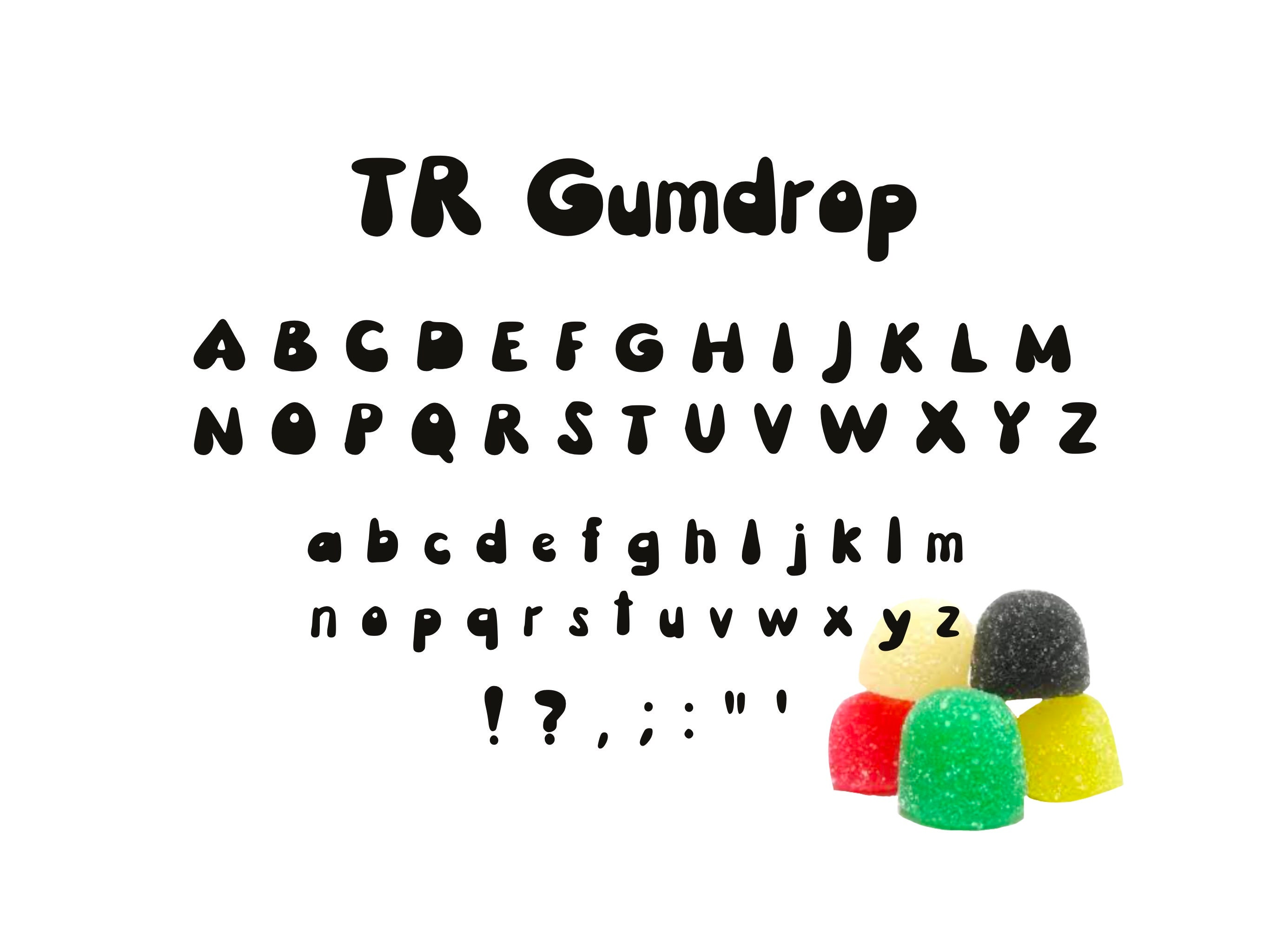 TR Gumdrop Font/bubble Letters/ttf/otf/ Font for Svg/cricut Fonts/fun ...