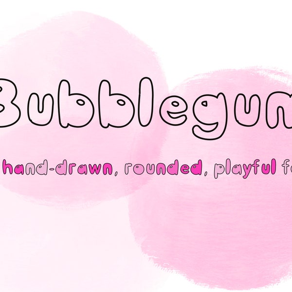 Hand Drawn Bubble Font - Etsy