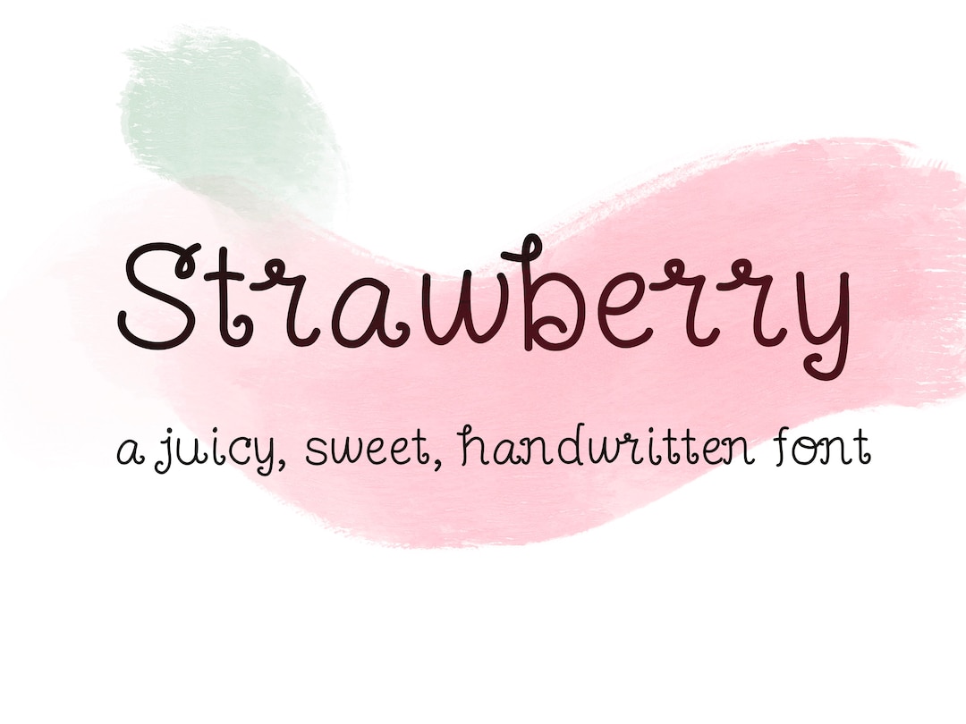 TR Strawberry/handwritten/fonts/ttf/otf/cricut Font/fonts for Svg/juicy ...