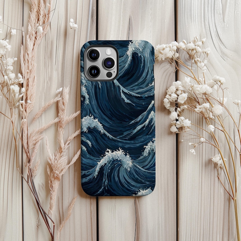 Blue Wave Phone Case - Etsy