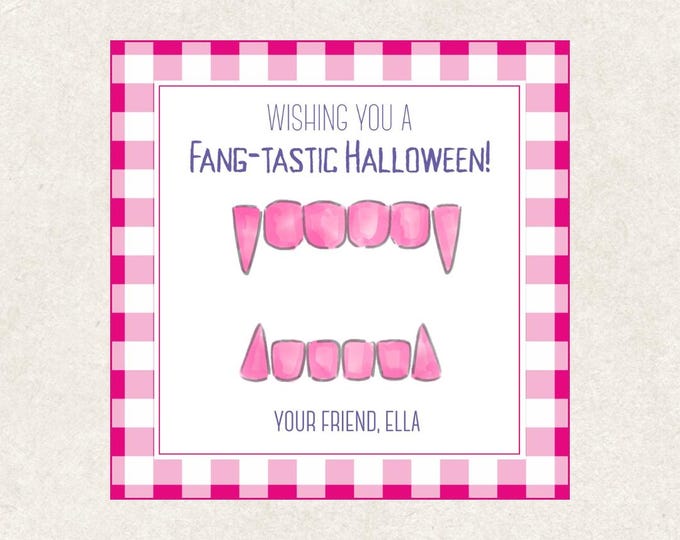 Printable Fang-tastic Halloween Card. Halloween Vampire Fang Cards ...