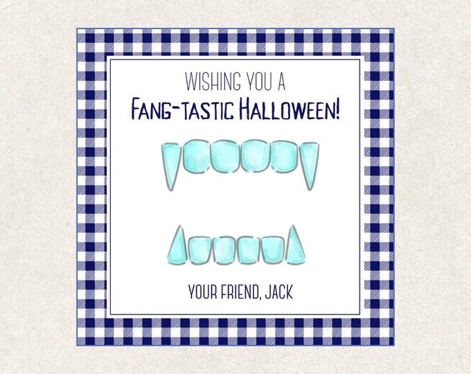 Printable Fang-tastic Halloween Card. Halloween Vampire Fang Cards ...