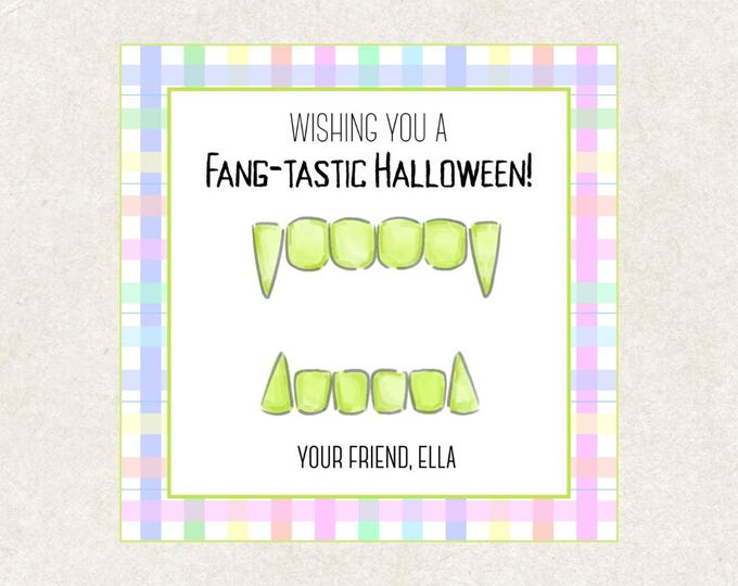 Printable Fang-tastic Halloween Card. Halloween Vampire Fang Cards ...
