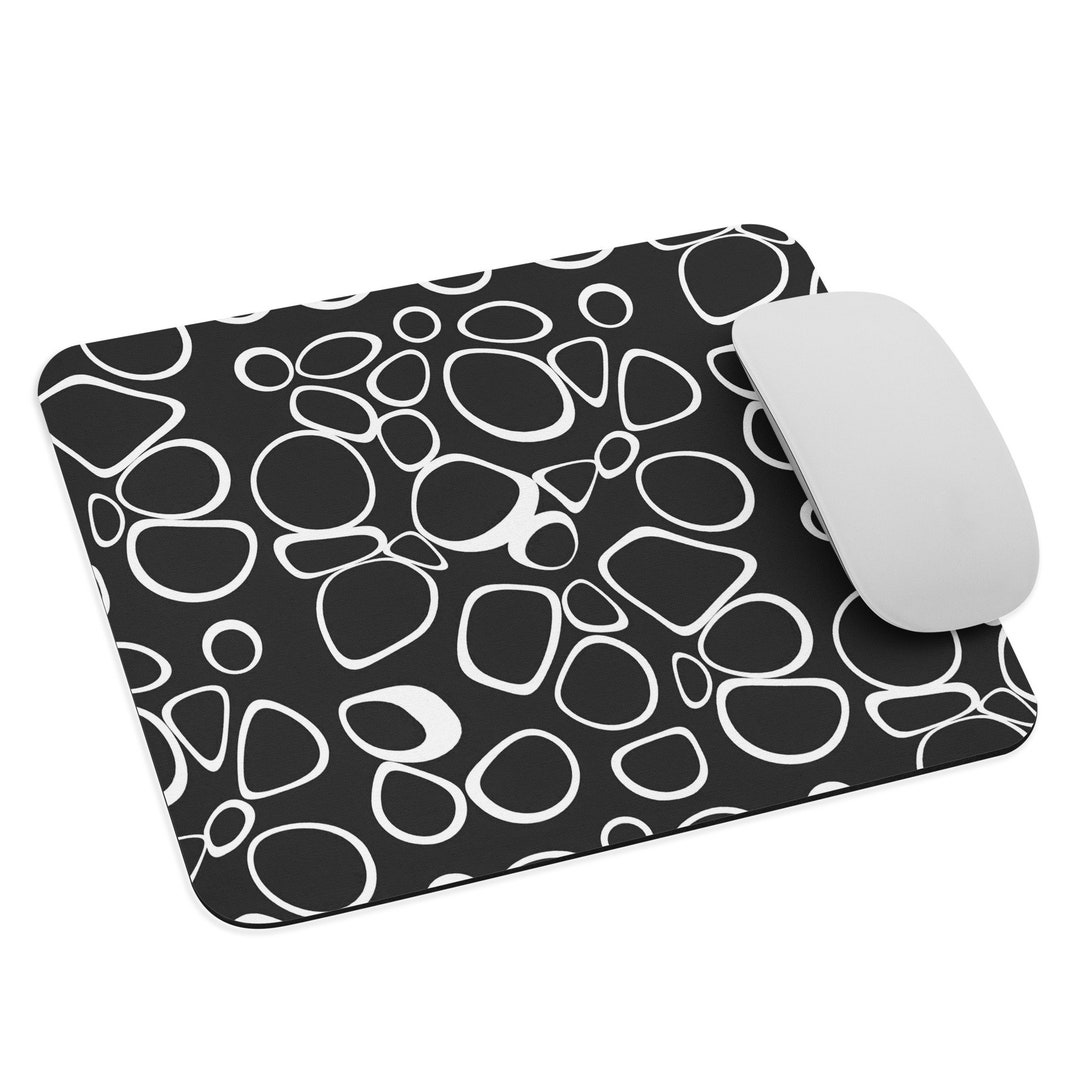 Black and White Minimalist Mouse Pad Minimalist Geometric Print - Etsy