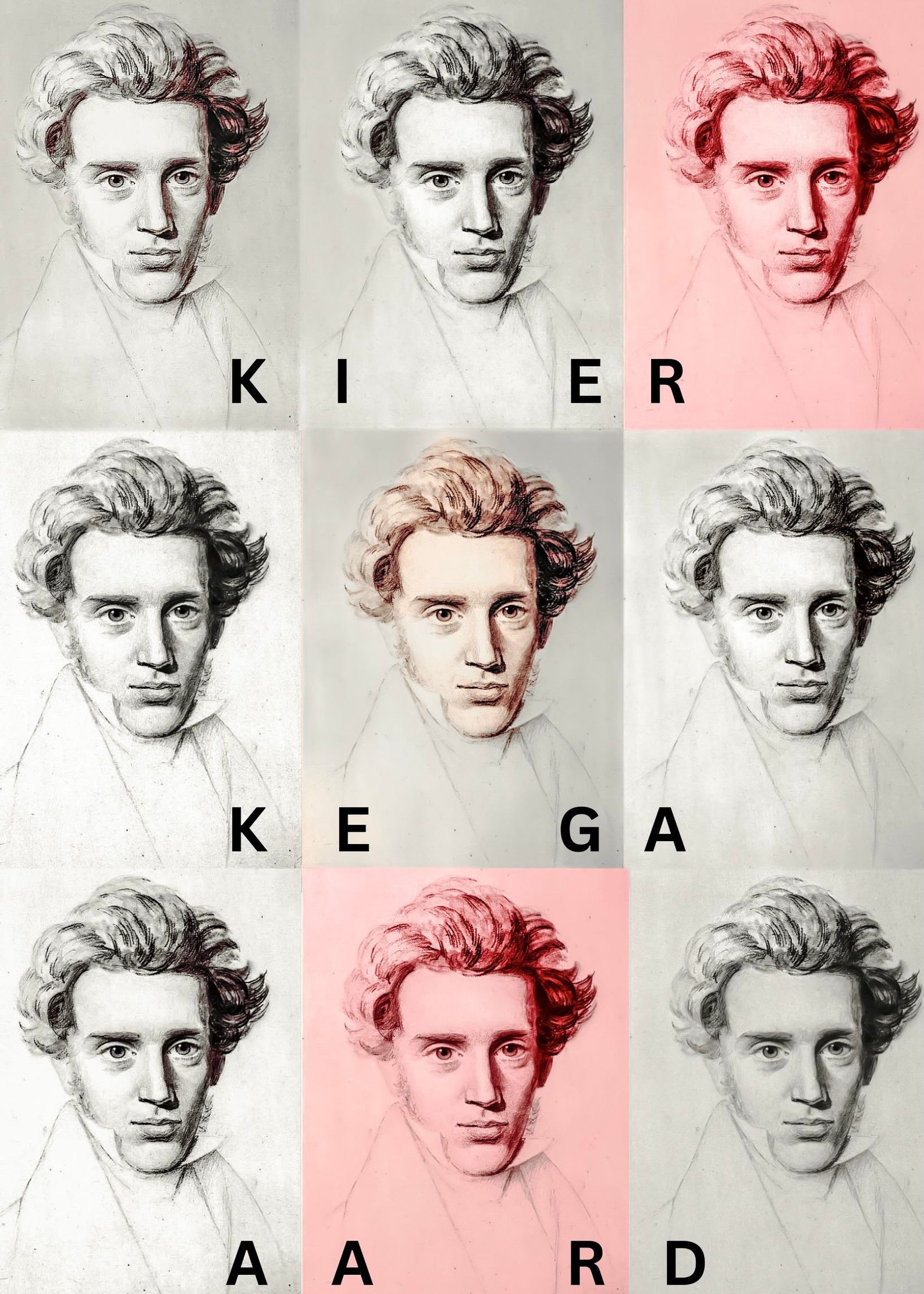 Kierkegaard Pop Art Digitale Kunst Download; berühmte Philosophen, Teil ...