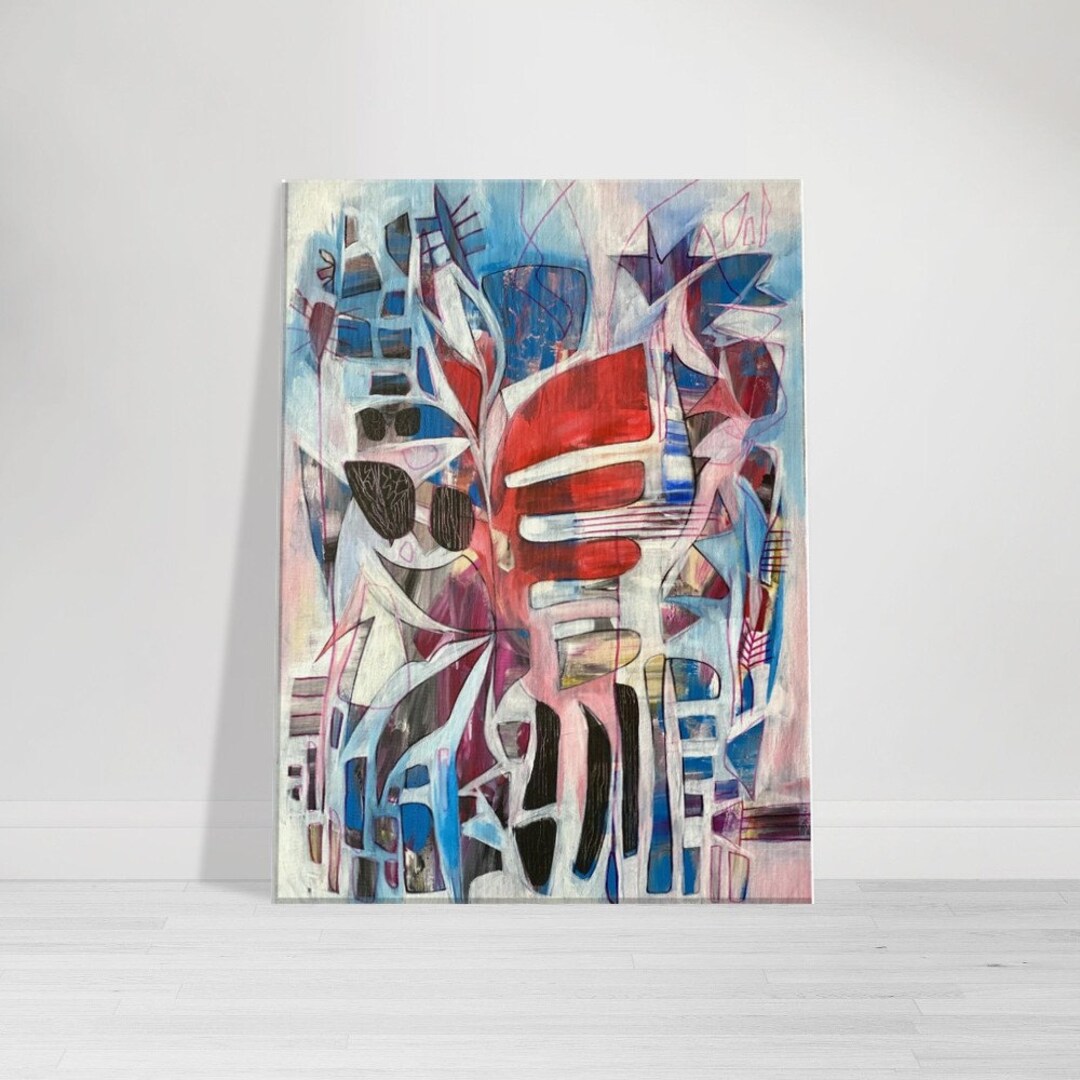 Canvas Art Print - "precognition" - Mixed Media Painting; Acrylic Mixed ...