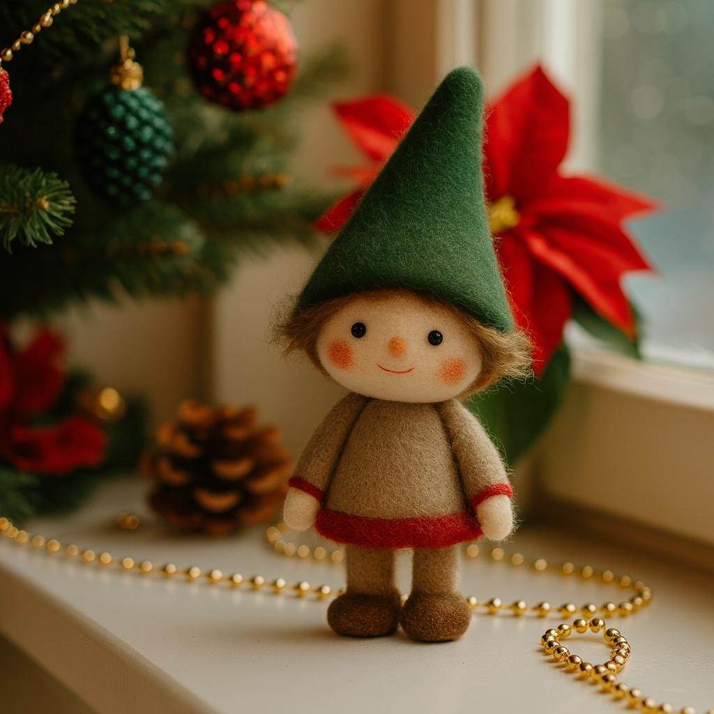 Personalized Christmas Elf Ornament – Handmade Wool Felt Holiday Decor ...