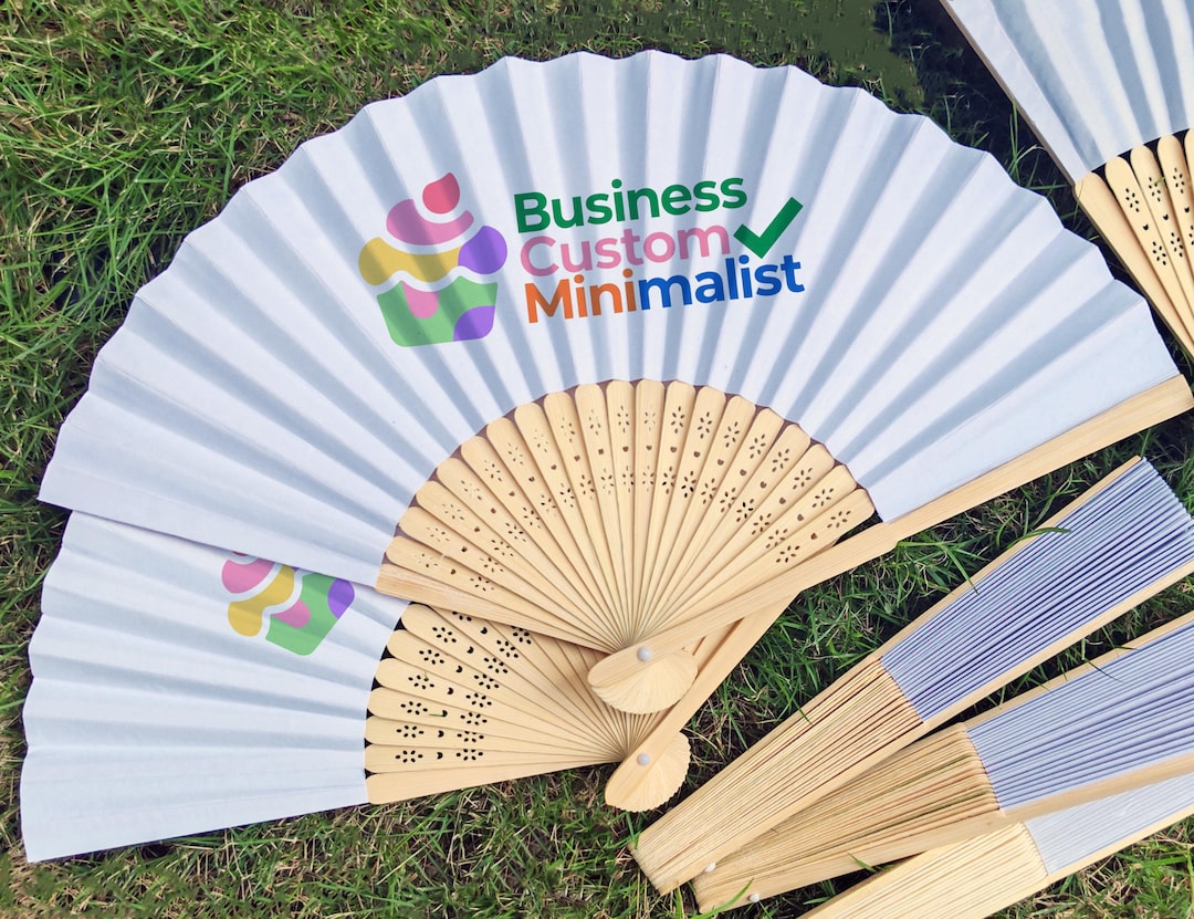 Personalized Hand Fans, Custom Folding Hand Fan With Text, Name, Logo ...