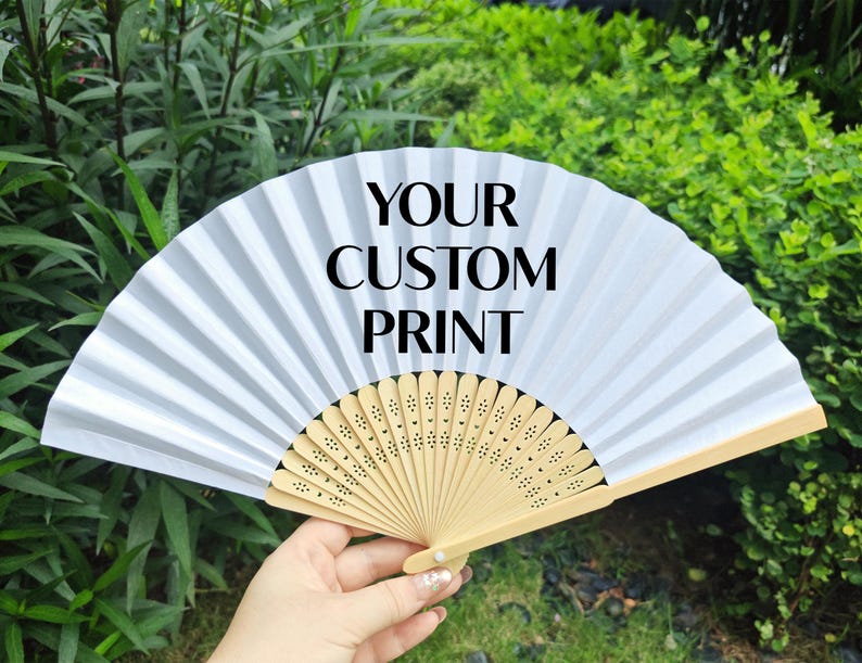 Custom Folding Hand Fan With Text, Name, Logo or Quote/custom Fan ...