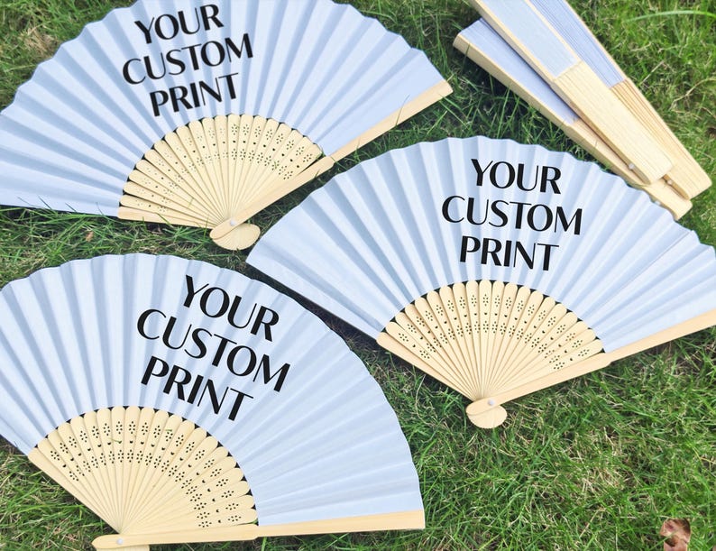 Custom Folding Hand Fan With Text, Name, Logo or Quote/custom Fan ...